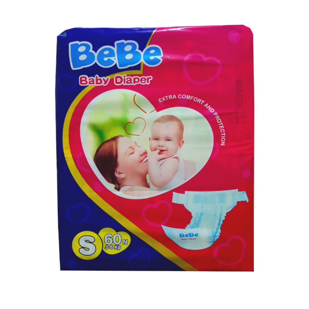 Bebe Baby Diapers Small 60 Pcs - Mobkart